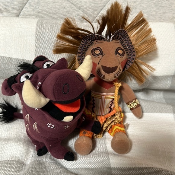Disney | Toys | Broadway The Lion King Plush Simba Doll Pumbaa Disney ...